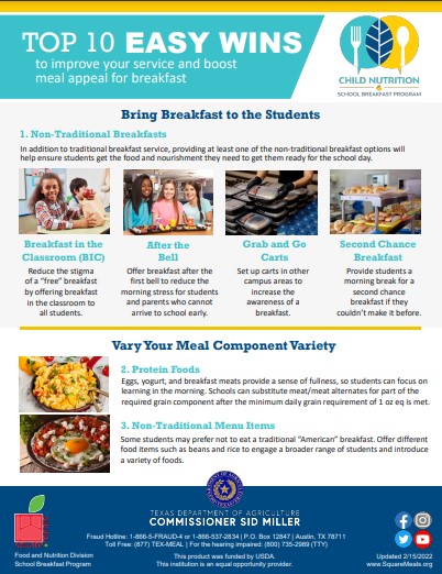 Meal Appeal for School Nutrition Programs